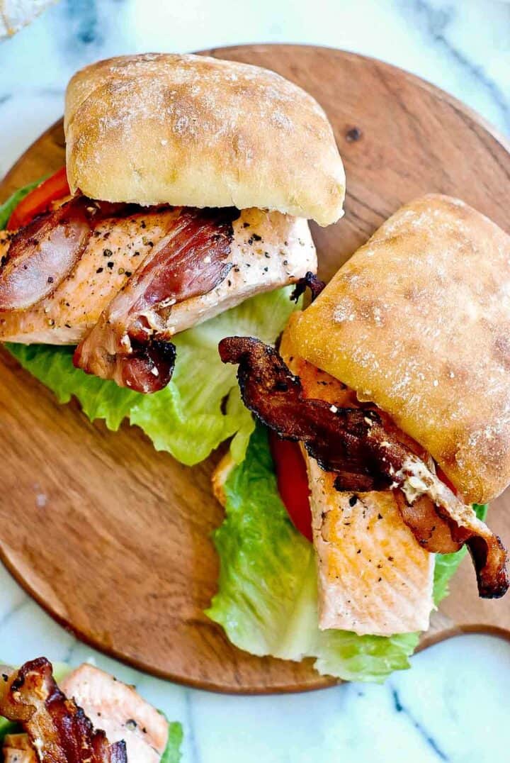 Easy Salmon BLT Sandwiches With Garlic Aioli | Front Range Fed