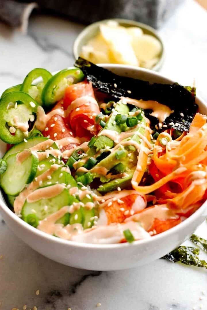 Easy Smoked Salmon Sushi Bowls | Front Range Fed