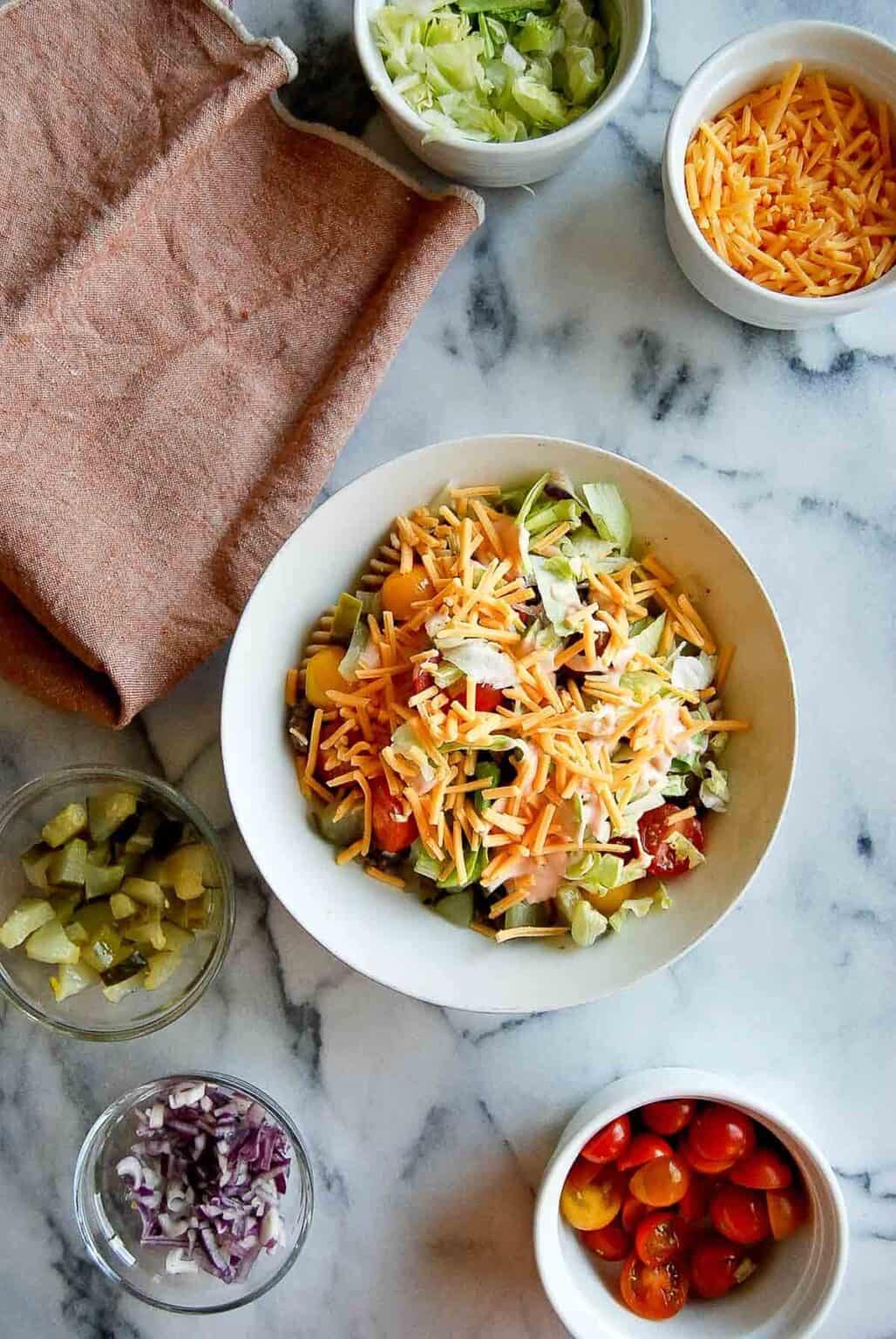 Jimmy Buffett Cheeseburger Pasta Salad | Front Range Fed