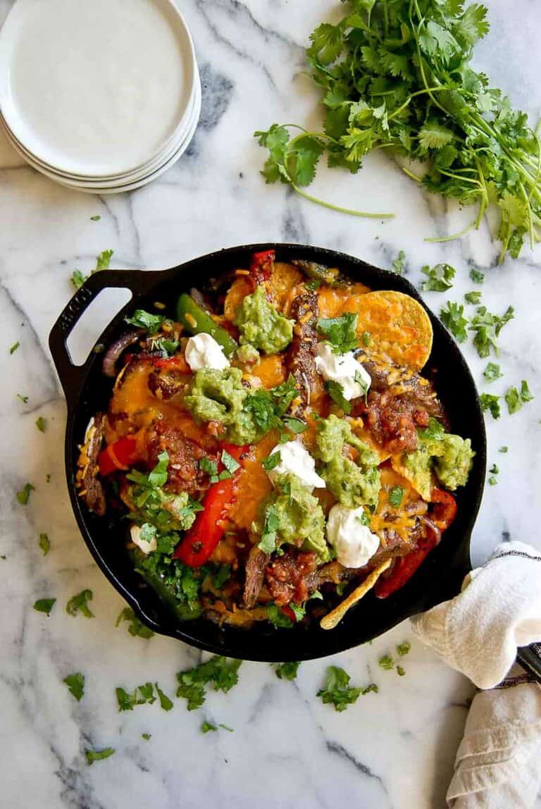 Loaded Skillet Steak Fajita Nachos (Fast And Easy) | Front Range Fed