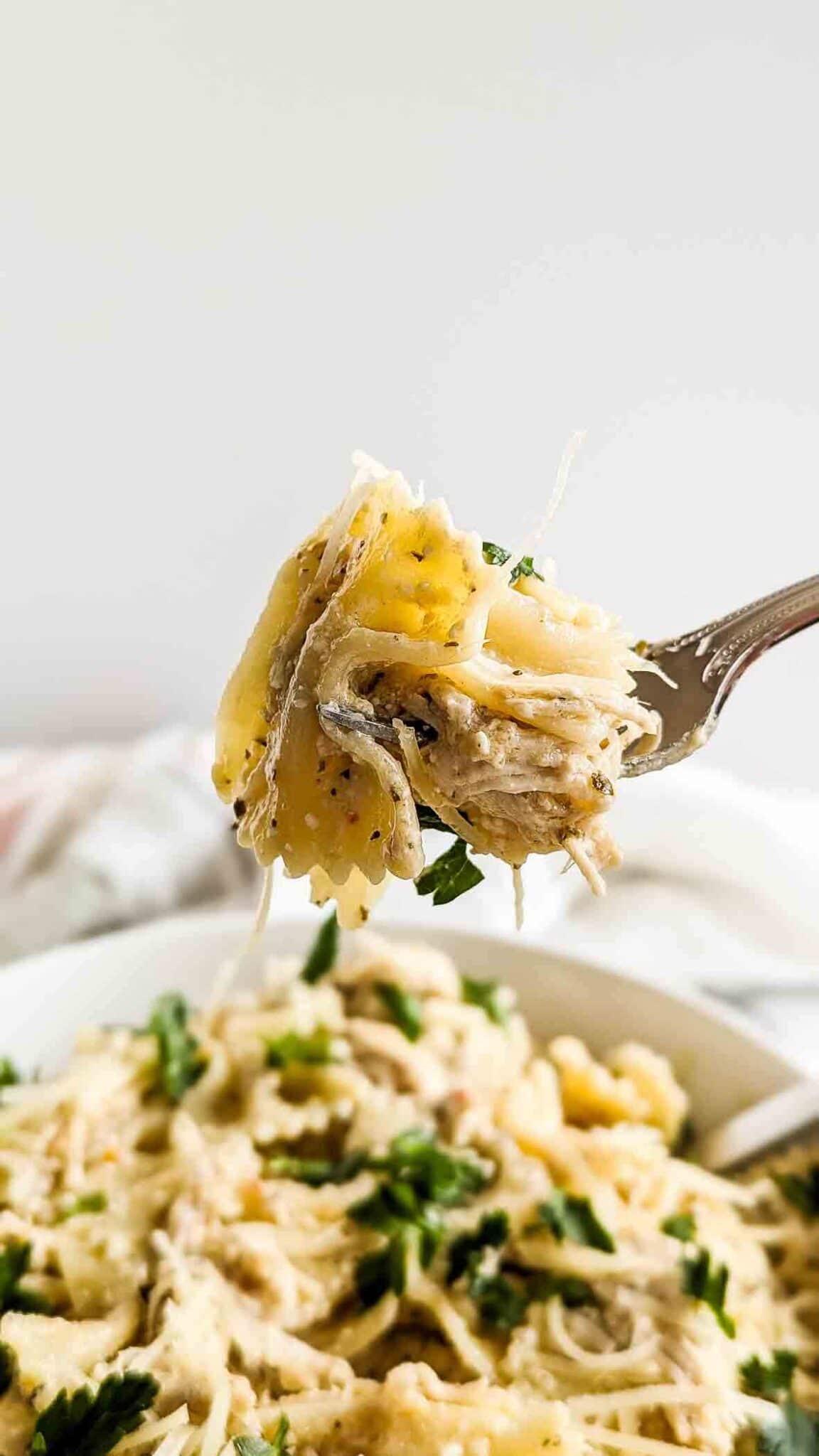 Crockpot Garlic Parmesan Chicken Pasta (Creamy & Easy) | Front Range Fed