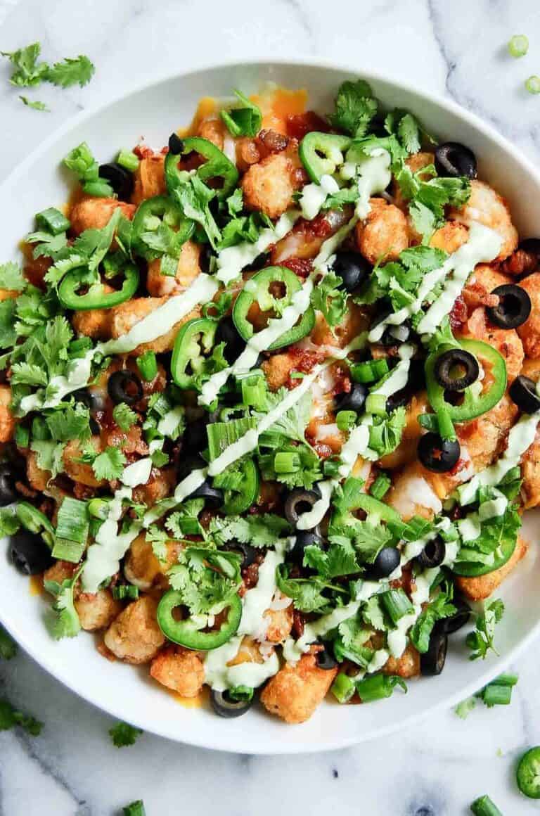 Cheesy Loaded Tater Tots Recipe (Totchos) | Front Range Fed