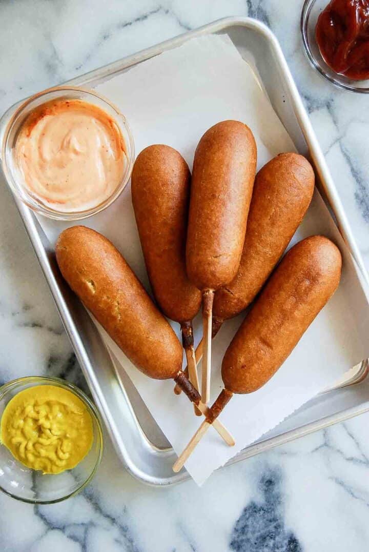 Crispy Air Fryer Corn Dogs (From Frozen) | Front Range Fed