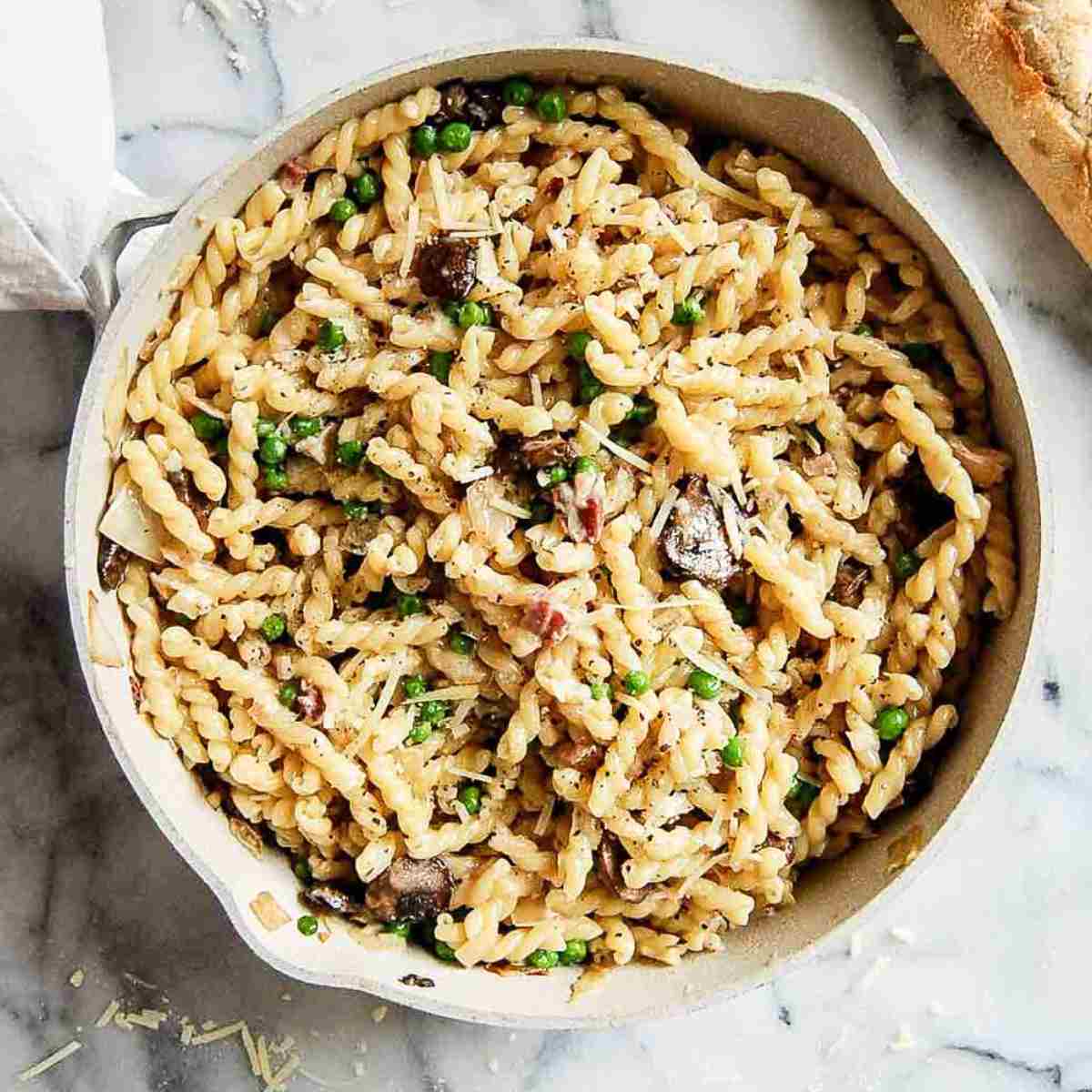 Creamy Pasta With Pancetta And Peas | Front Range Fed