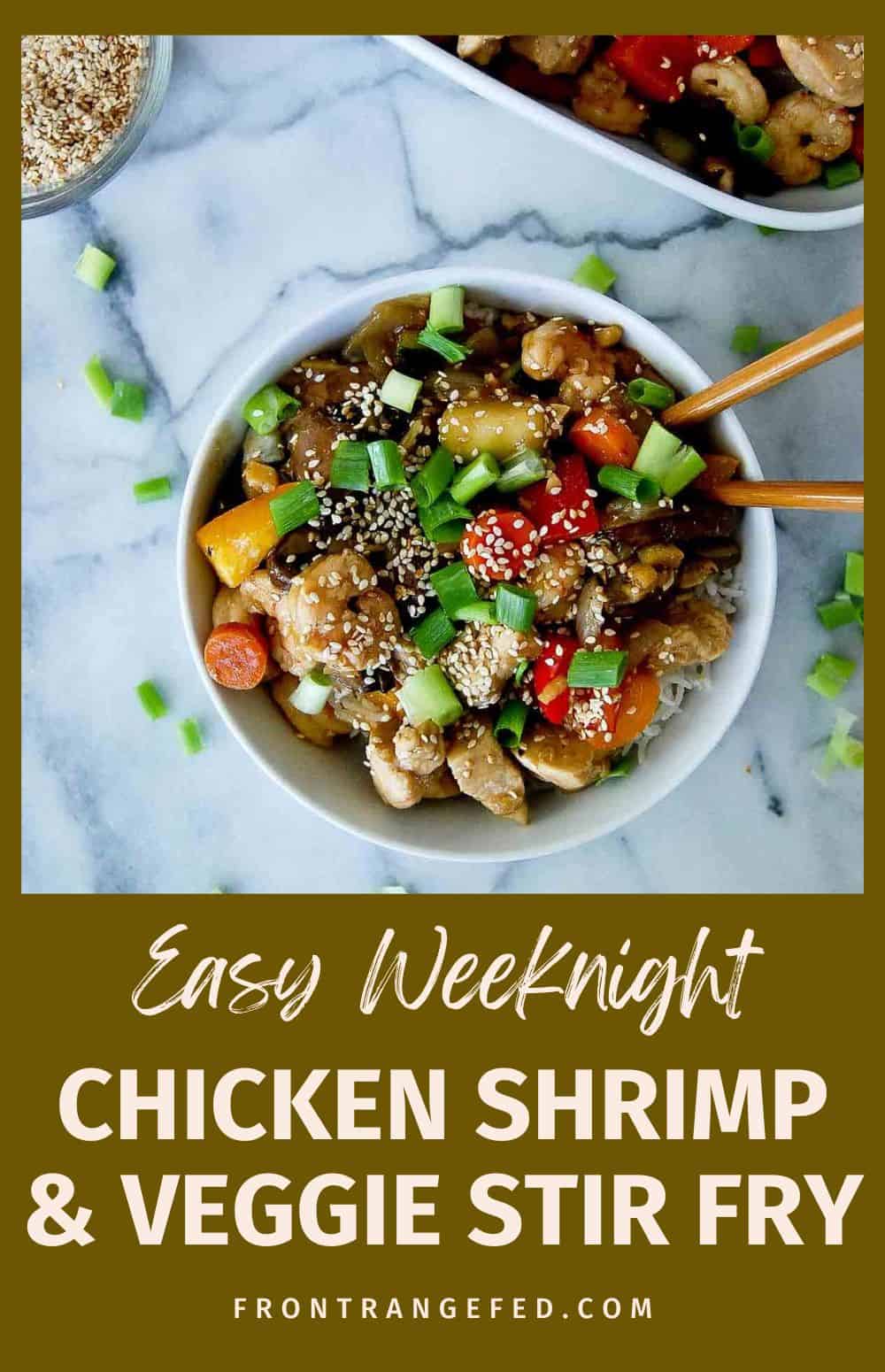 Chicken and Shrimp Stir Fry With Garlic Ginger Sauce | Front Range Fed